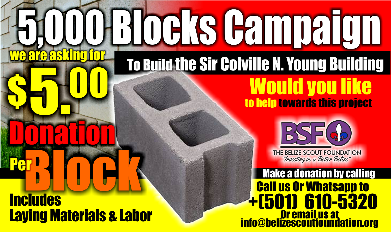 Blocks Campaign for the “Sir Colville N. Young Building” – Belize Scout ...