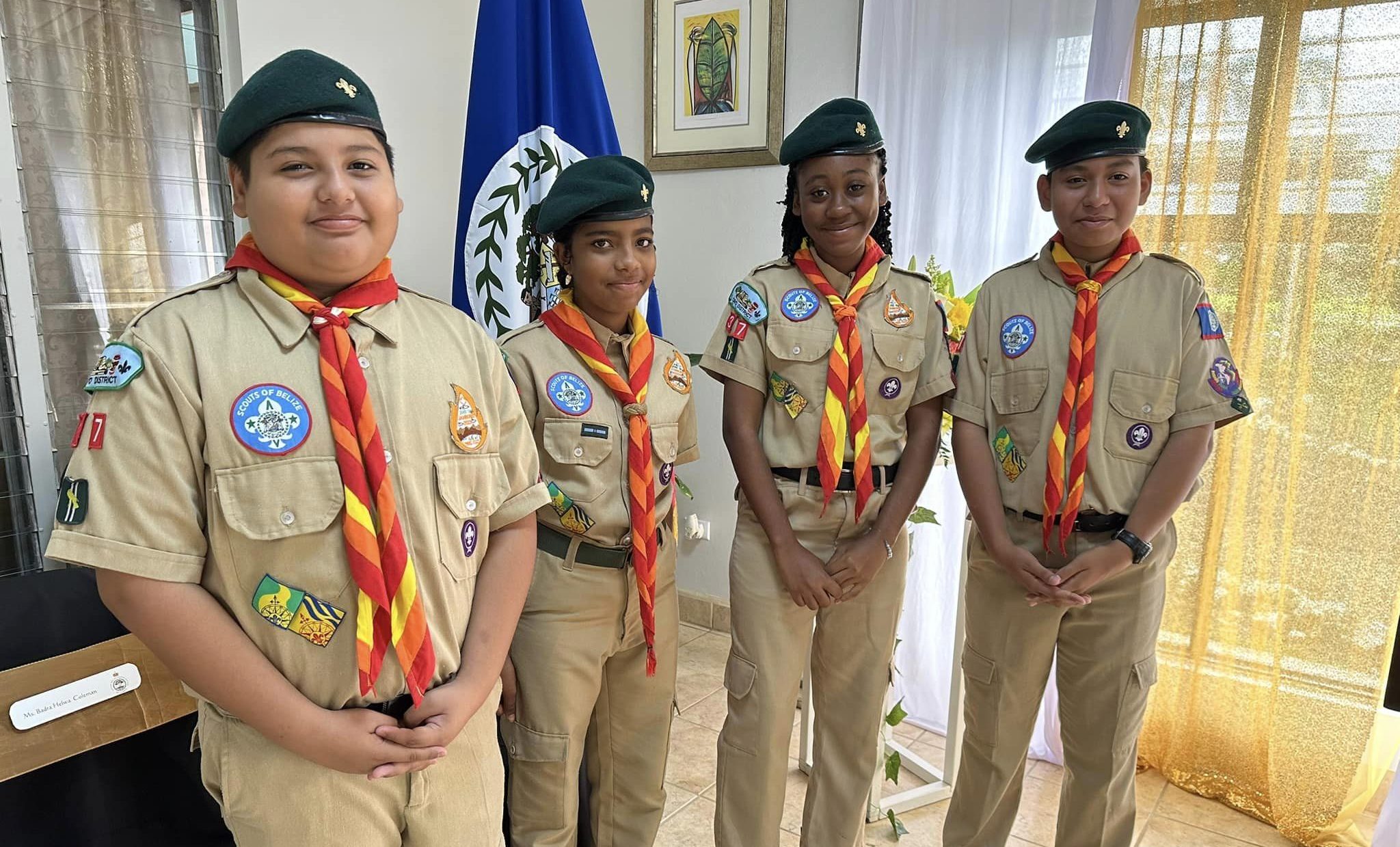 Scouts in full uniform Congratulations – Belize Scout Foundation – News